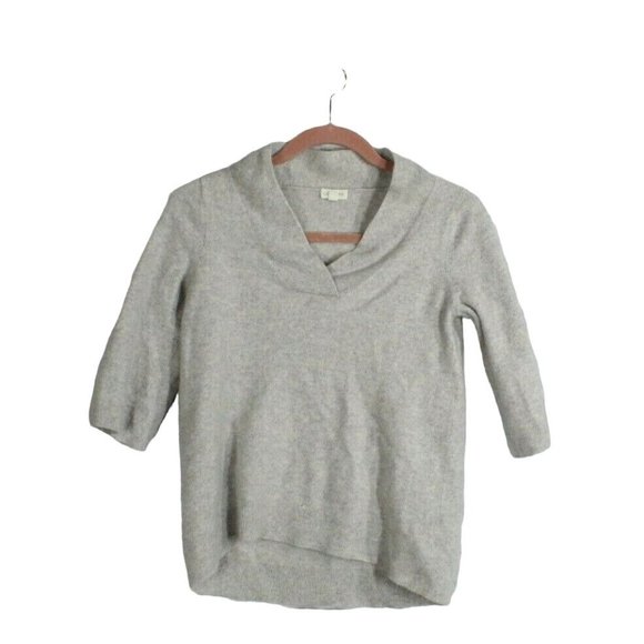 Garnet Hill | Sweaters | Garnet Hill Gray 0 34 Sleeve Vneck Cashmere ...